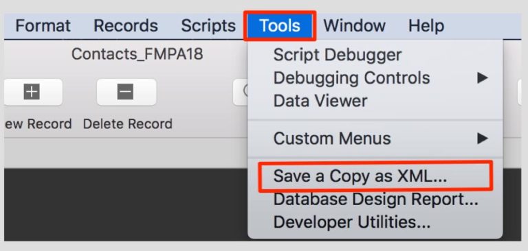 How to Save as XML in FileMaker 18 | Developer Insights