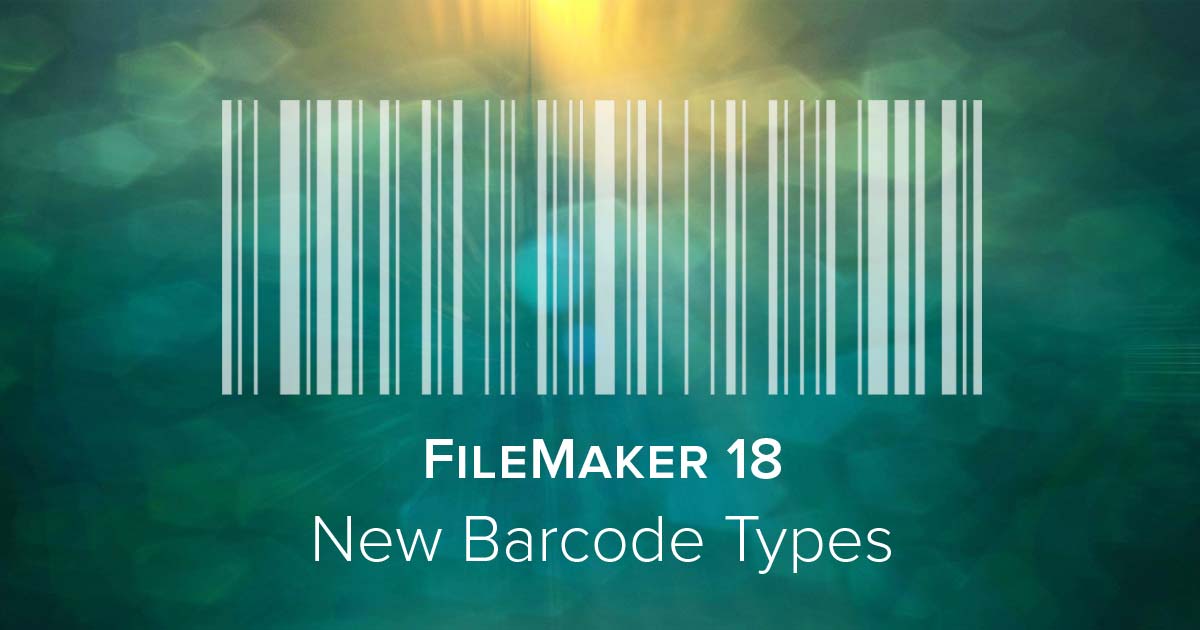 FileMaker 18: Reading & Writing New Barcode Types