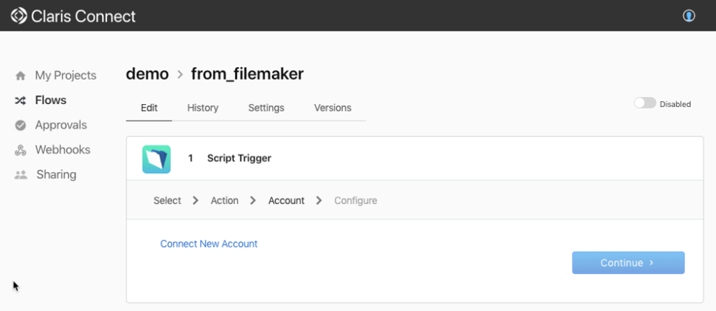 Claris Connect Flows Starting from Inside FileMaker