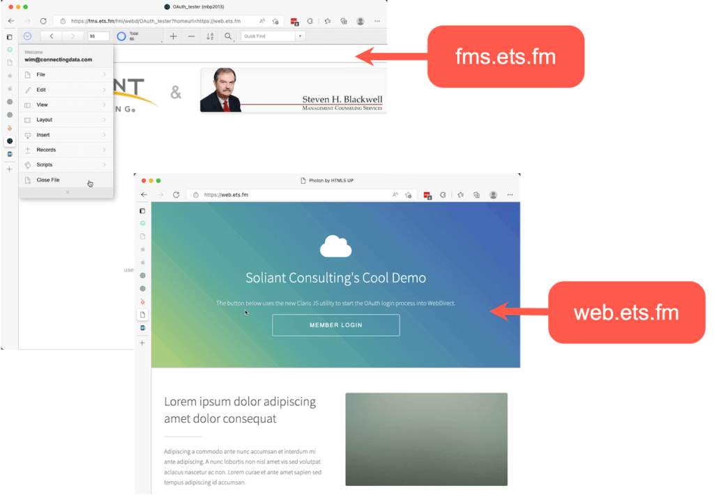 Seamless OAuth login to WebDirect From Your Own Website